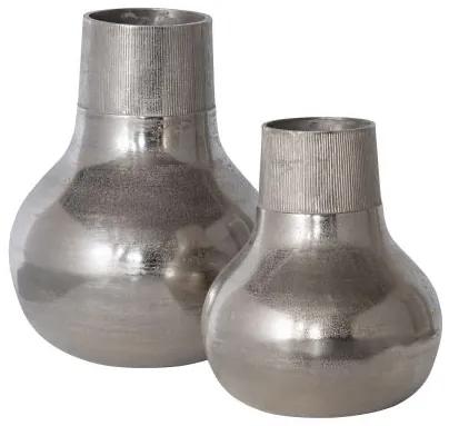 Metal váza XL stříbrná