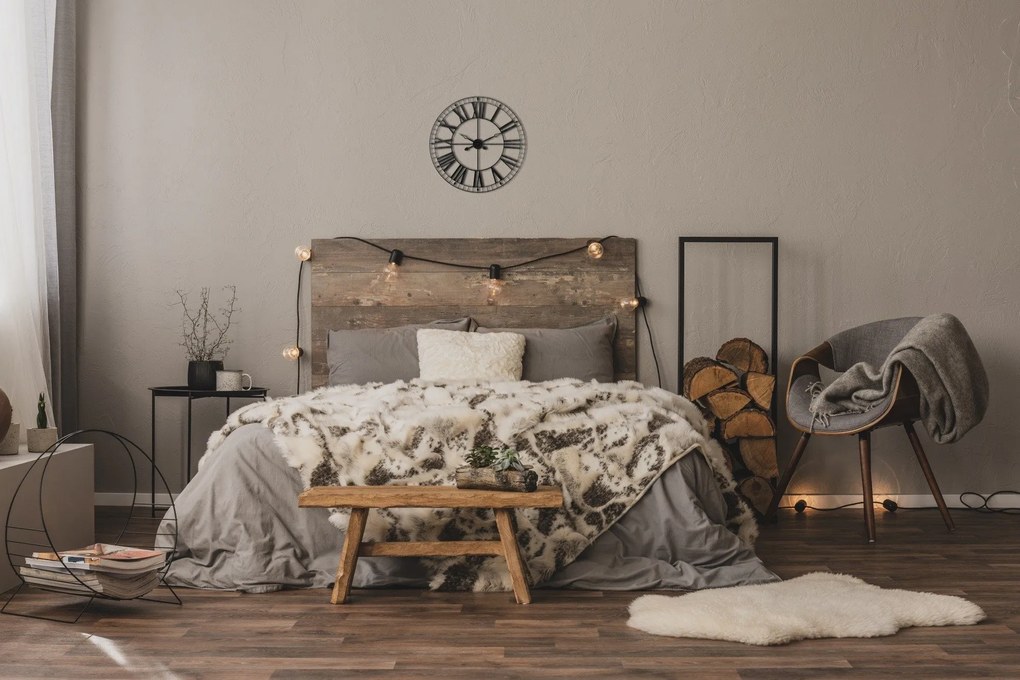 Nástěnné hodiny v retro stylu, kovové, 88 cm