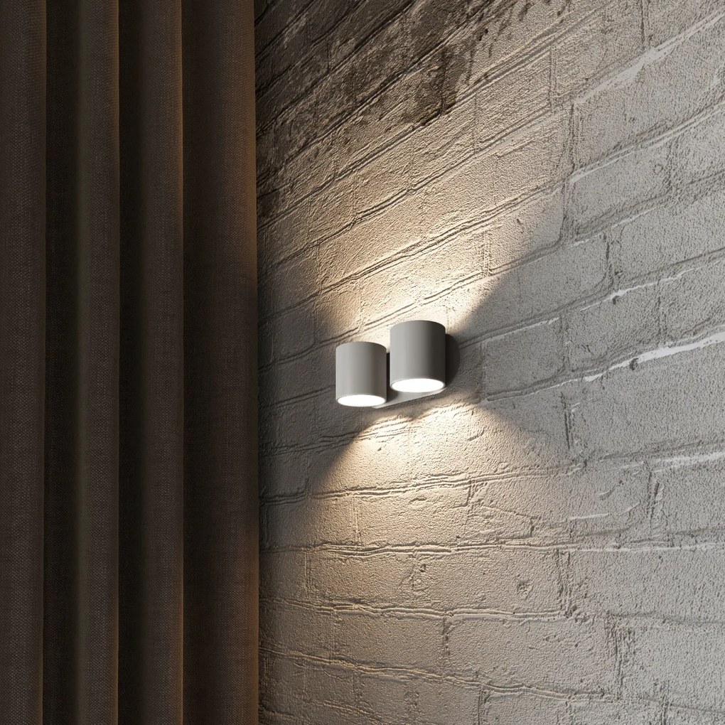 Sollux Lighting Nástěnné svítidlo ORBIS 2 šedé