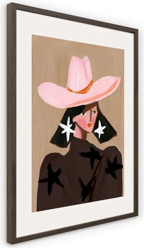 Tištěný obraz s rámem 50x70 cm Cowgirl – Styler