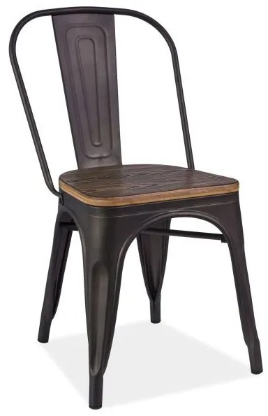 Židle LOFT tmavý ořech/antracit