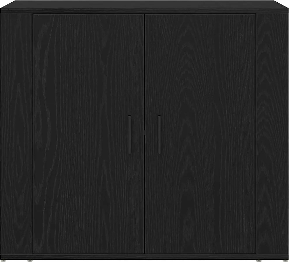 Vysoký bufet Černý dub 80 x 33 x 150 cm Kompozitní dřevo 3333079