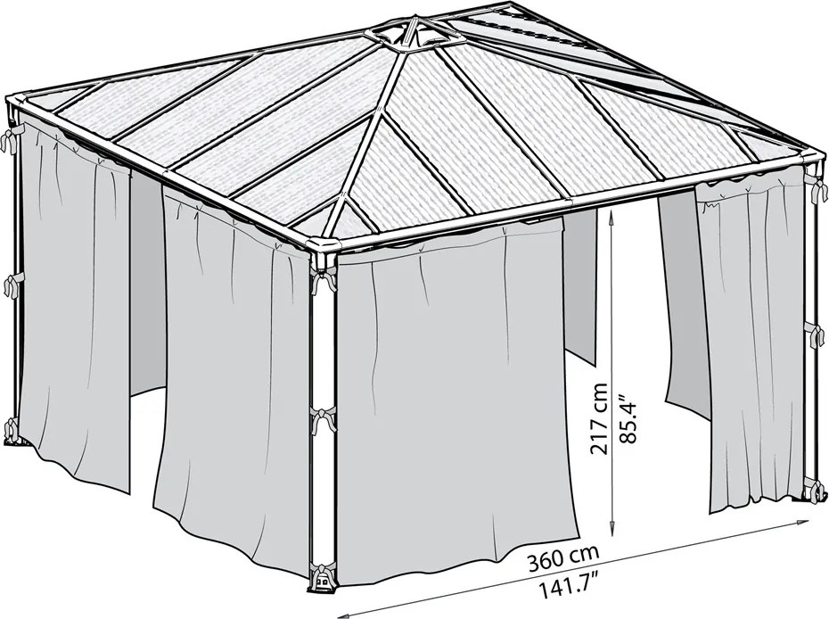 Palram Závěsy pro Palermo 3000/3600