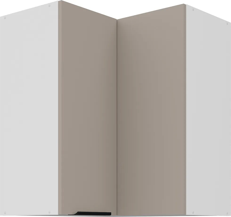 ARIA lb | horní kuchyňská skříňka 60x60 GN-72 2F (90°) rohová s policemi | 60x60 cm | bílá/béžová
