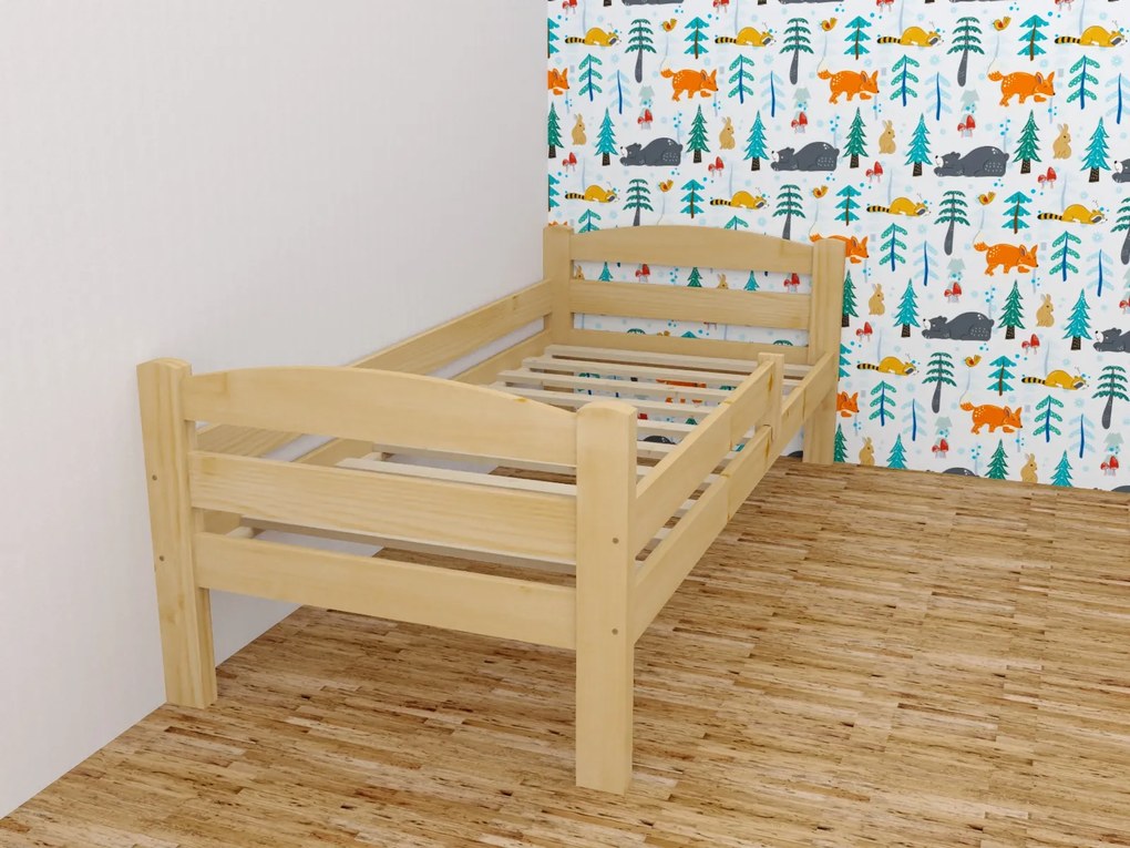 Vomaks Dětská postel DP 005 se zábranou Rozměr: 70 x 160 cm, Barva: moření dub