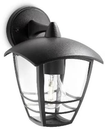 Philips myGarden - Nástěnná venkovní lucerna 24x18 cm, E27, černá 915002789902