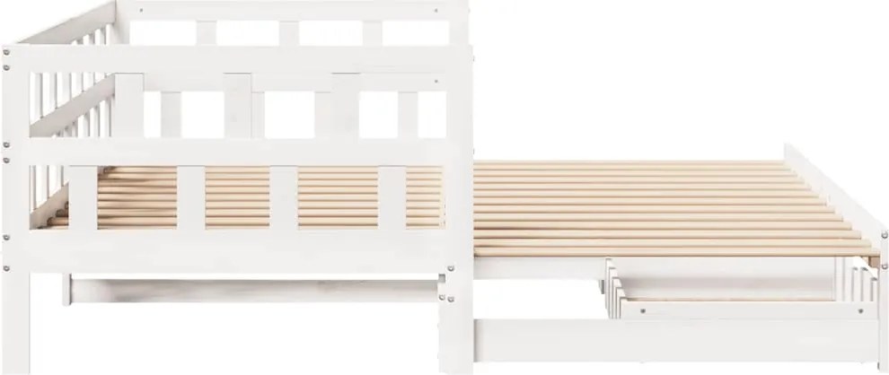 Válenda s přistýlkou a zásuvkami bez matrace bílá 90x190 cm 3302212