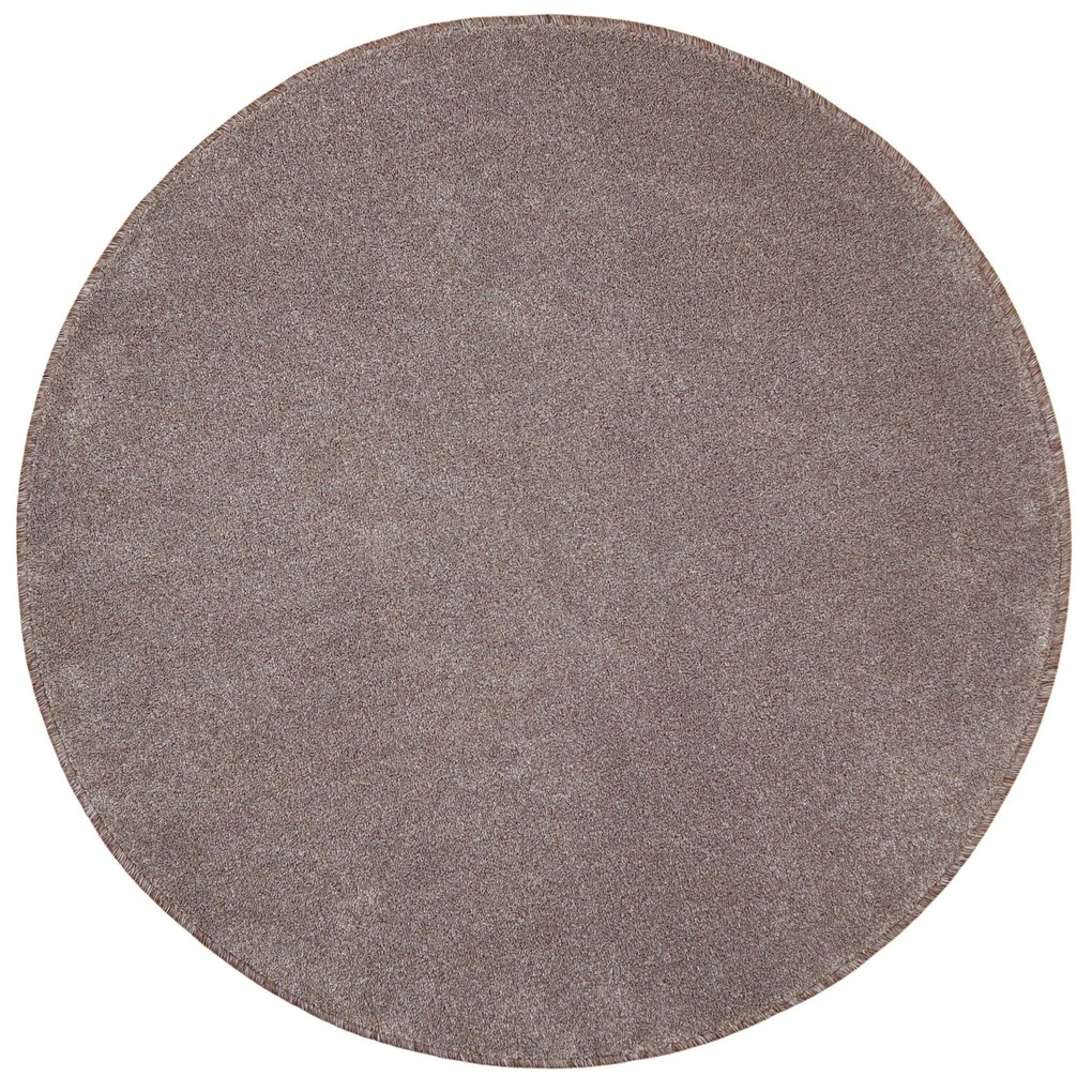 Vopi, Kusový koberec Apollo Soft béžový kruh, 400x400 (průměr) kruh, béžová, obývací pokoj