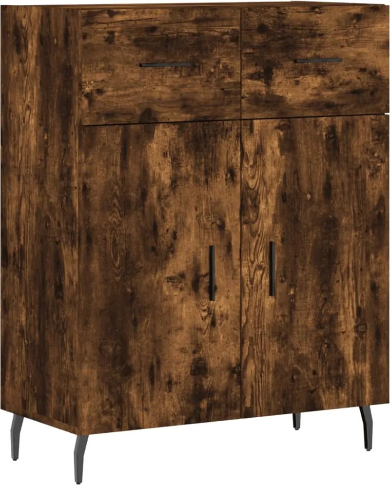 Skříň highboard kouřový dub 69,5 x 34 x 180 cm kompozitní dřevo 3198550