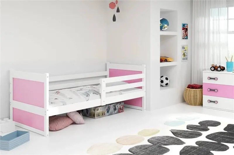 BMS Group Dětská postel Rico 1 bez šuplíku 200x90 bílá/grafit