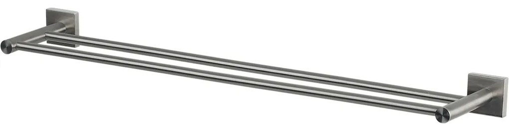 Spirella Dvojitý nástěnný držák na ručníky Nyo 60 cm, kartáčovaný nerez