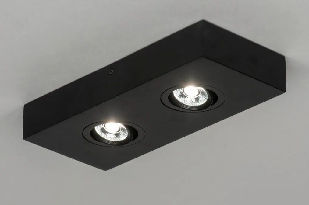 Stropní LED svítidlo Spot Quality Quadra 2 Black
