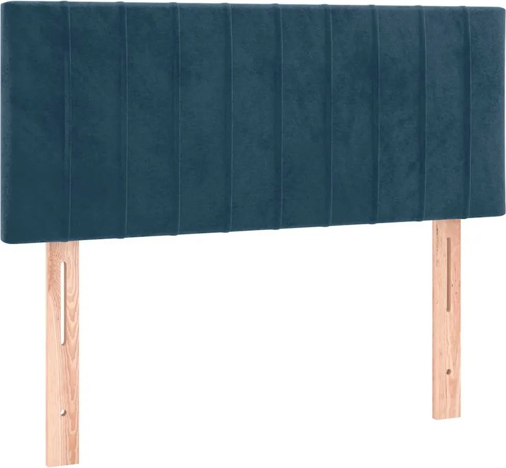 Box spring postel s matrací tmavě modrá 80 x 200 cm samet 3141393
