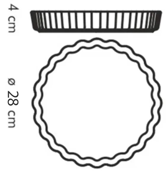 TESCOMA Forma s vlnitým okrajem kulatá GUSTO ø 28 cm