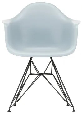 Eames Plastic Armchair DAR černě lakovaná ledově šedá černé na tvrdou podlahu Vitra