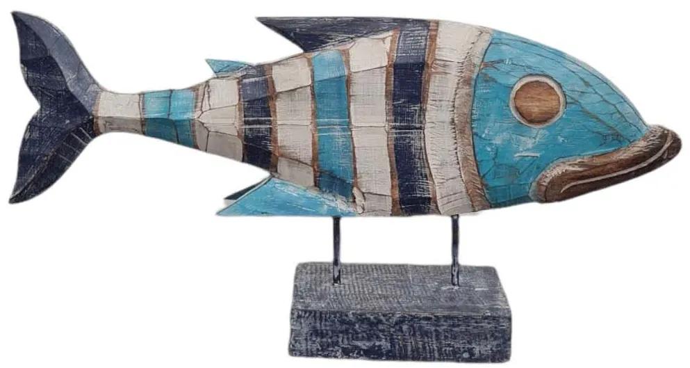 Ryba bojovnice modro-bílá 75 cm
