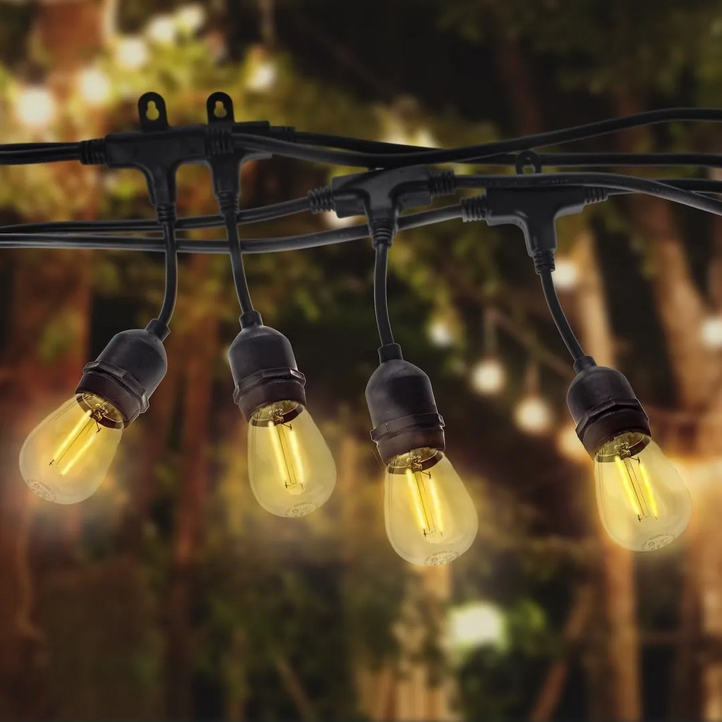 LED světelný řetěz Basic1, 15m, (bez žárovek), b