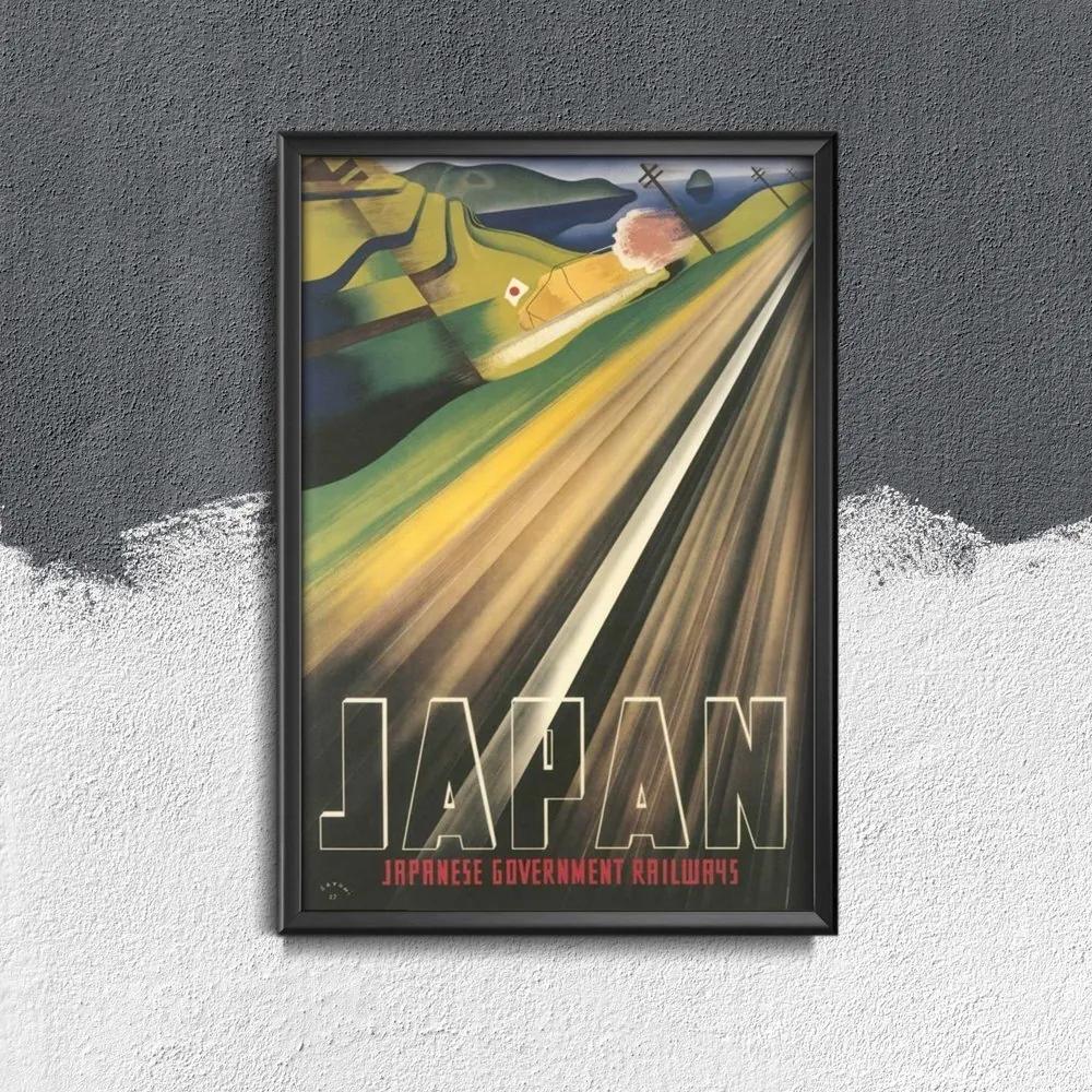 Dekorativní plakát Japonské vládní železnice