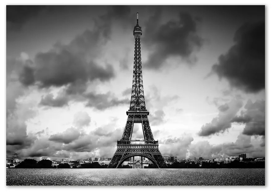 Wallmuralia Foto-obraz fotografie na skle Eiffelova věž Paříž 100x70 cm