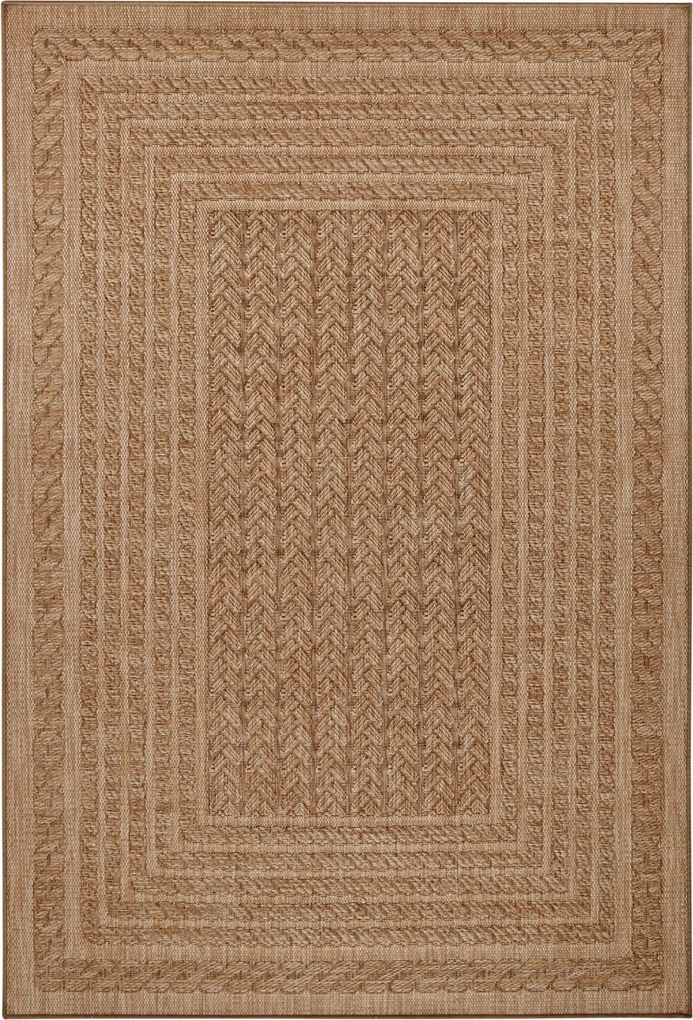 Kusový koberec Forest 103992 Beige / Brown – na von aj na doma, 80x150, béžová, chodba / predsieň, Hanse Home