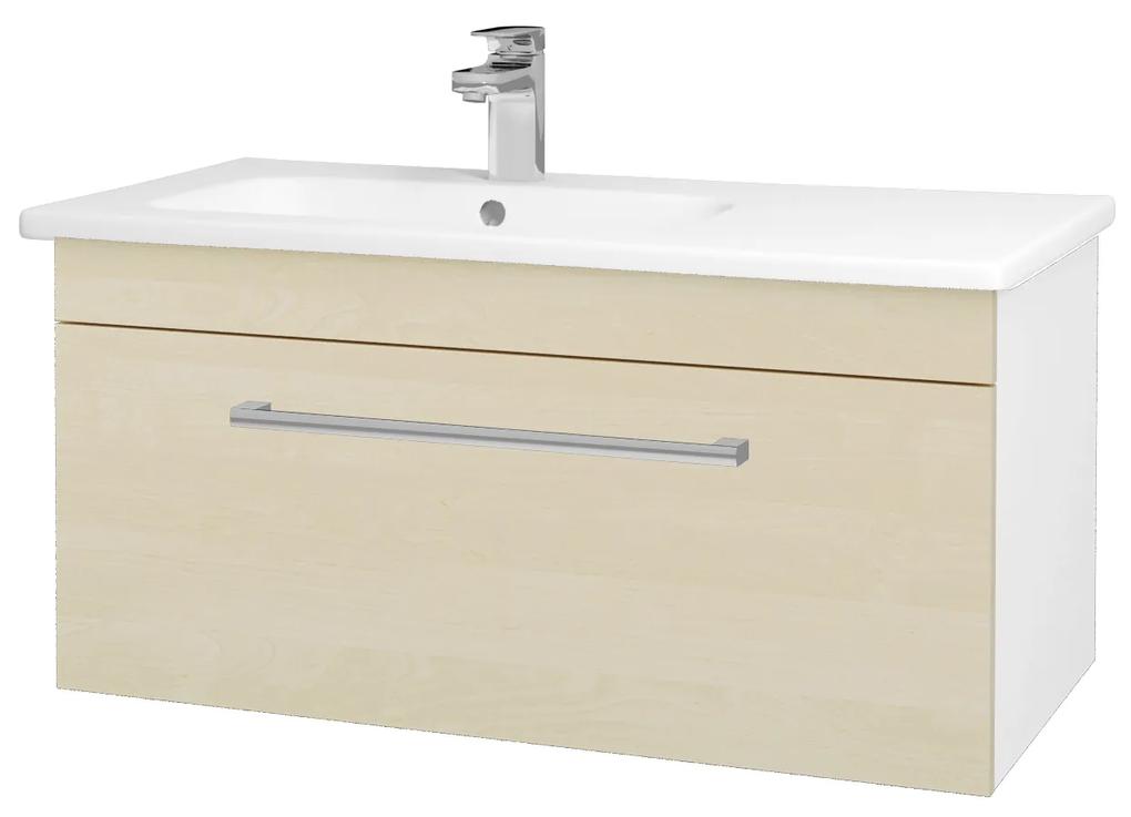 Dřevojas Koupelnová skříň ASTON SZZ 90 Varianta: N01 Bílá lesk / Úchytka T02 / D05 Oregon