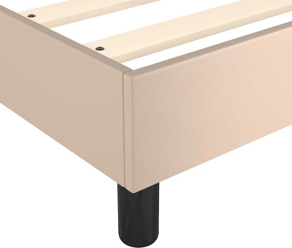 Rám postele s boxspringem cappuccino 200x200 cm umělá kůže 3120723
