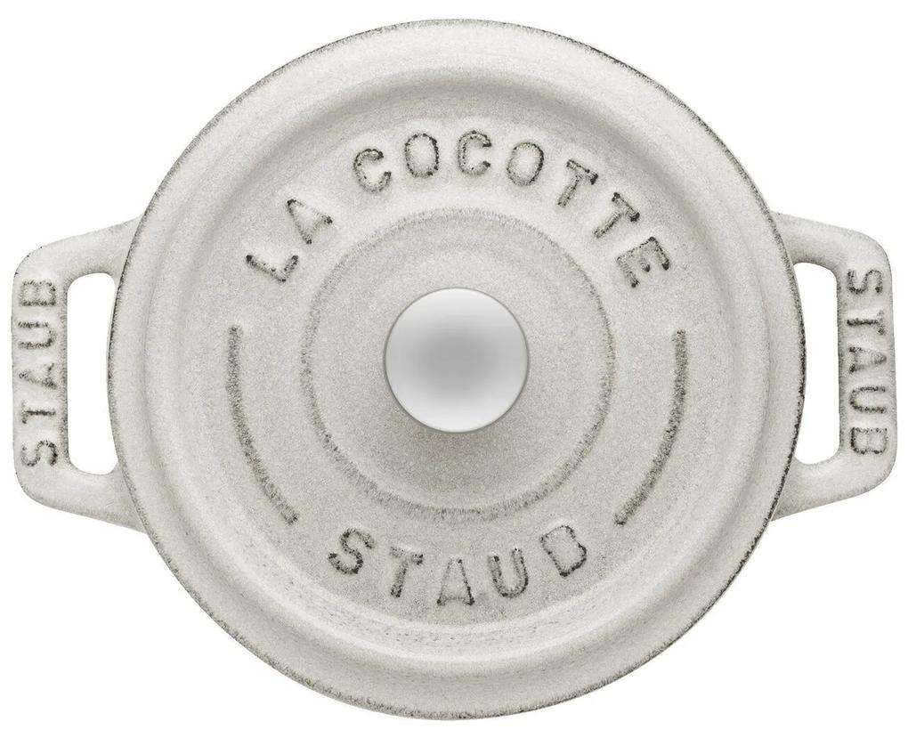 Staub Cocotte Mini hrnec kulatý 10 cm/0,25 l, bílá lanýžová, 11010107