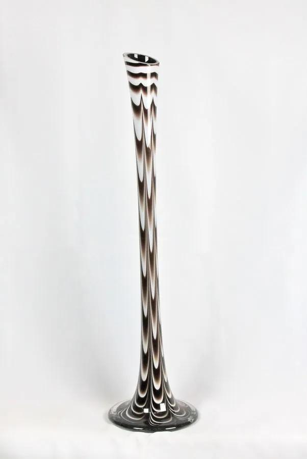 Váza designová Paví oko hnědá 80 - 90 cm | BIANO
