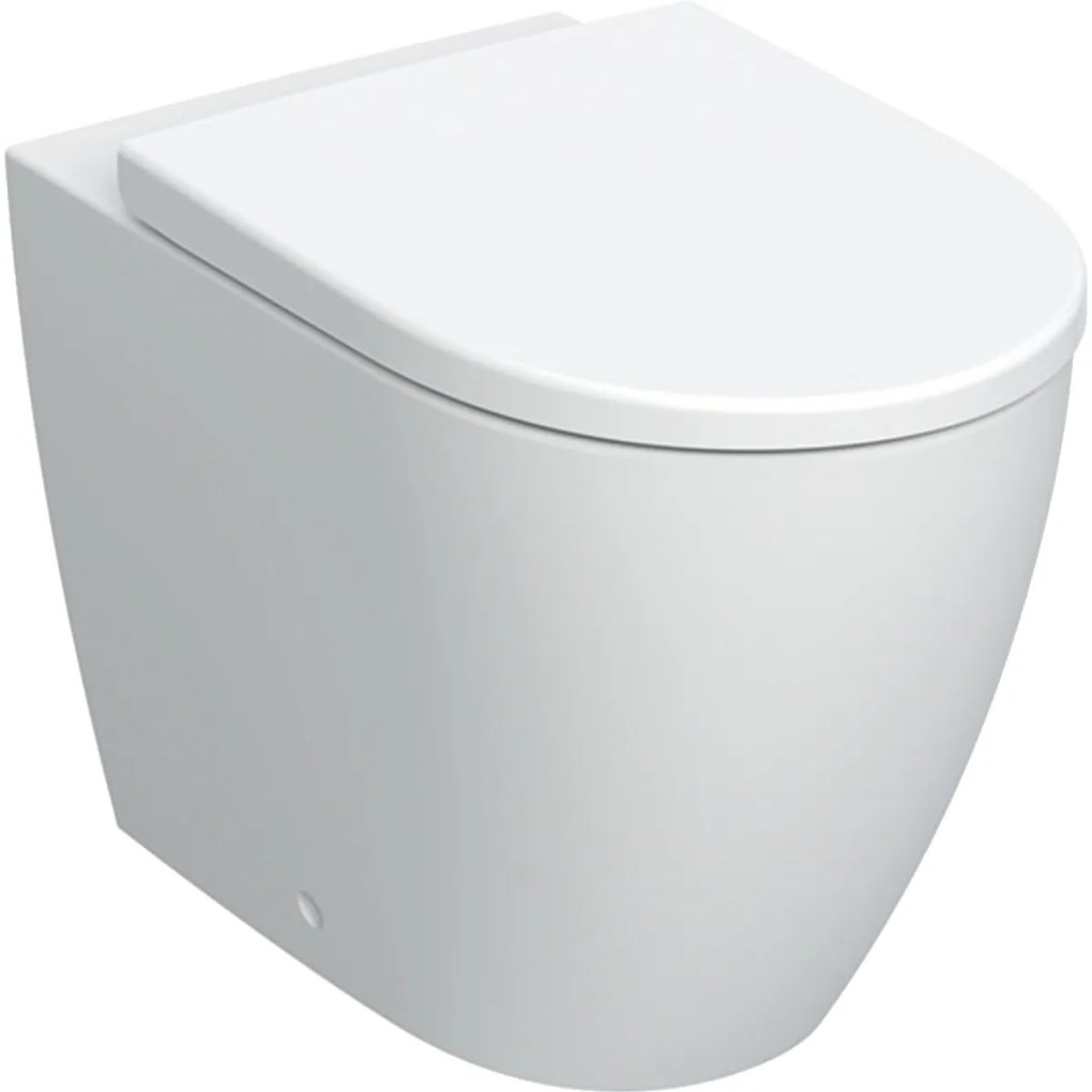 Geberit iCon - Stojící WC se sedátkem SoftClose, vodorovný odpad, Rimfree, bílá 502.383.JT.1