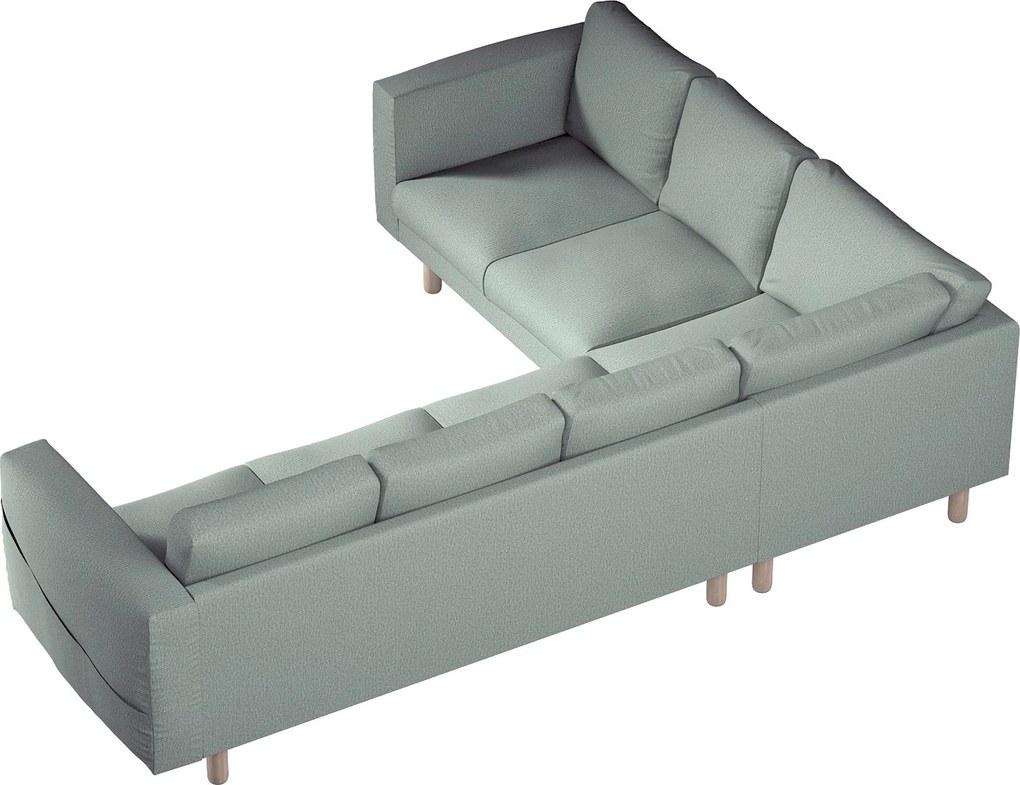 Potah na pohovku IKEA Norsborg rohová 5-místná barva zelená látka pletený vzor