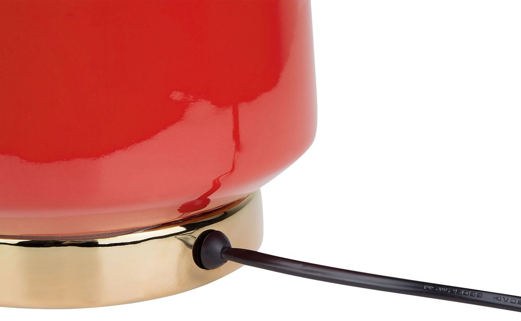 Červená stolní lampa TRIVERSA Beliani