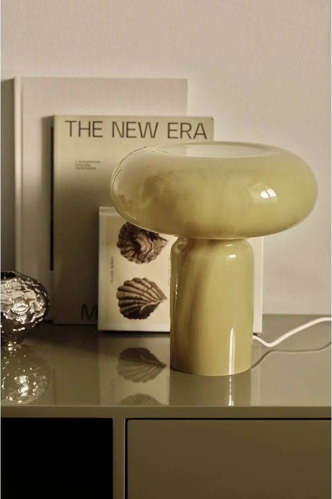 Khaki skleněná stolní lampa (výška 28 cm) Aurora – Ellos Home