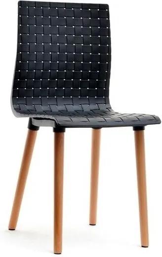 design4life Jídelní židle KAZETO ve skandinávském stylu Černá