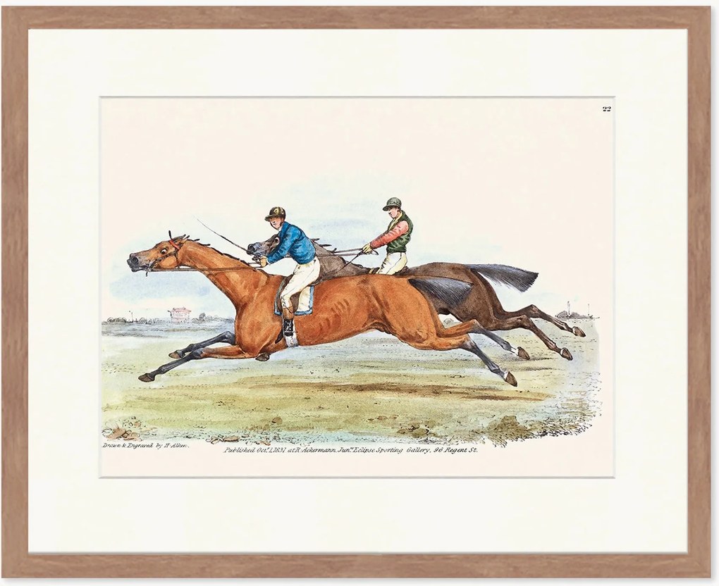 Zarámovaný digitální tisk Equestrian, v různých velikostech