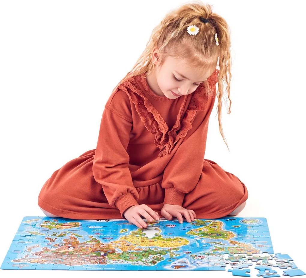 Puzzle Popular - Mapa světa, 160 ks – CZ [6953796]
