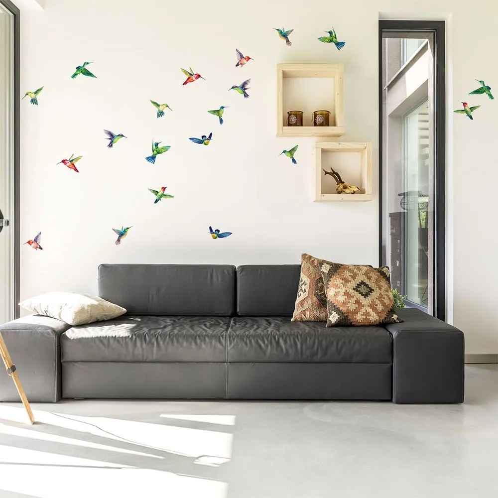 Sada samolepek na okno 20 ks 40x60 cm Hummingbirds – Ambiance