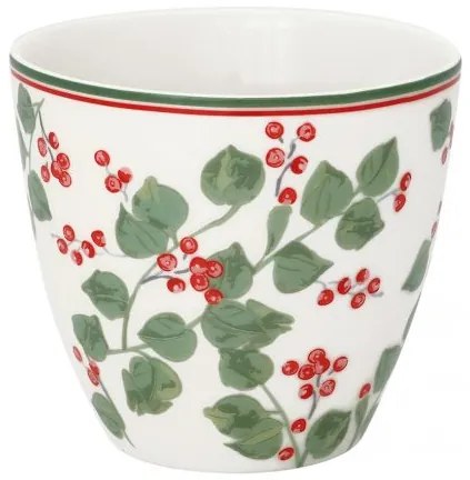 GreenGate Porcelánový hrnek na latté Scarlett White-300ml