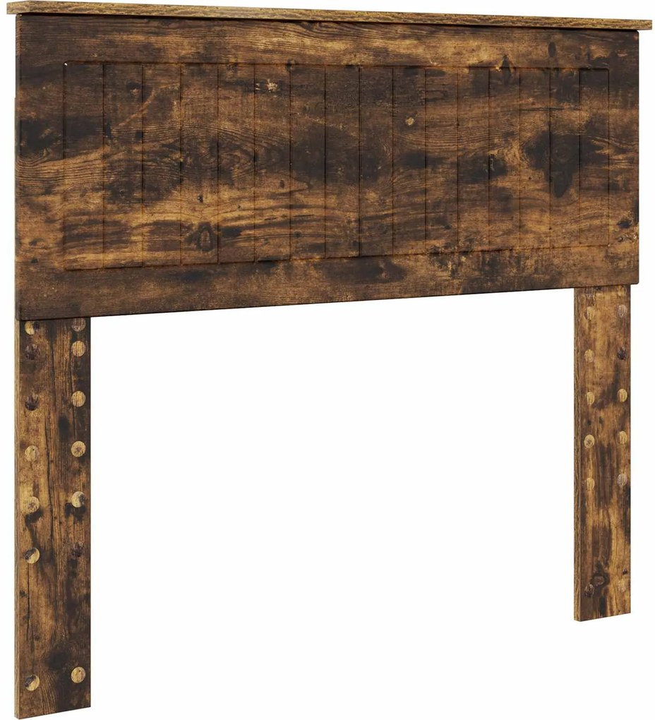 Rám postele s čelo Kouřový dub 100 x 200 cm Kompozitní dřevo 3410935