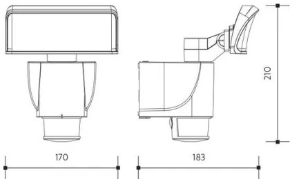 Otočný LED reflektor Panlux VANA MOTION PN32300029 automatické natáčení světla za pohybem