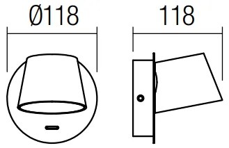 LED nástěnná lampička Shaker 01-1739