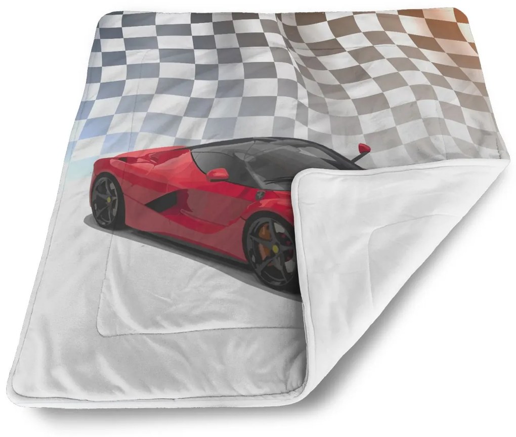 Sablio Deka pro miminko Ferrari Závodní vlajka - 90x120 cm
