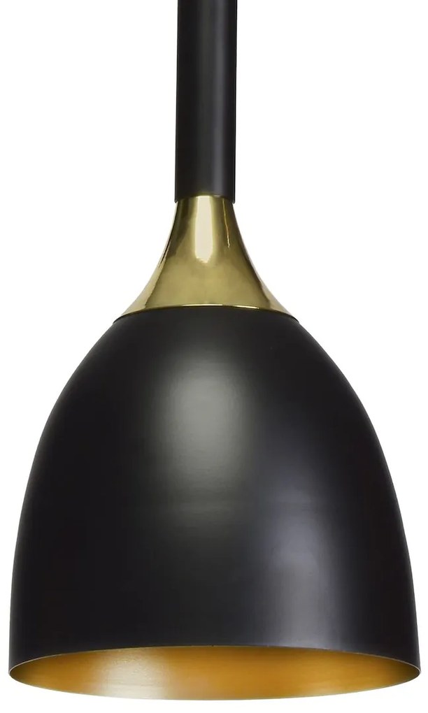 Závěsné svítidlo Clark, 1x zlaté/černé kovové stínítko, b/g