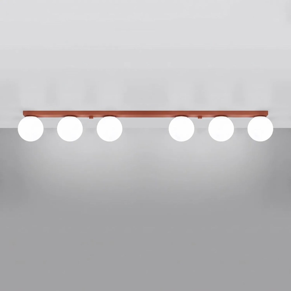 Sollux Lighting Stropní svítidlo YOLI 6 okrově červené