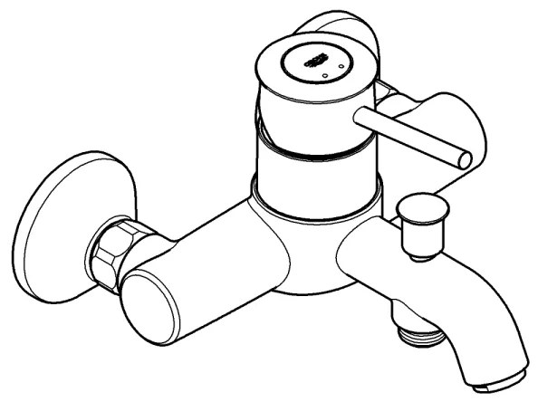 GROHE 32865000 - Vanová baterie BAUCLASSIC DN 15 lesklý chrom