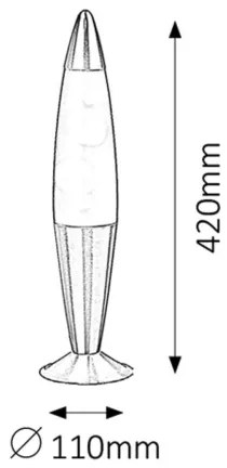 Rabalux 4108 - Lávová lampa LOLLIPOP 2 1xE14/25W/230V
