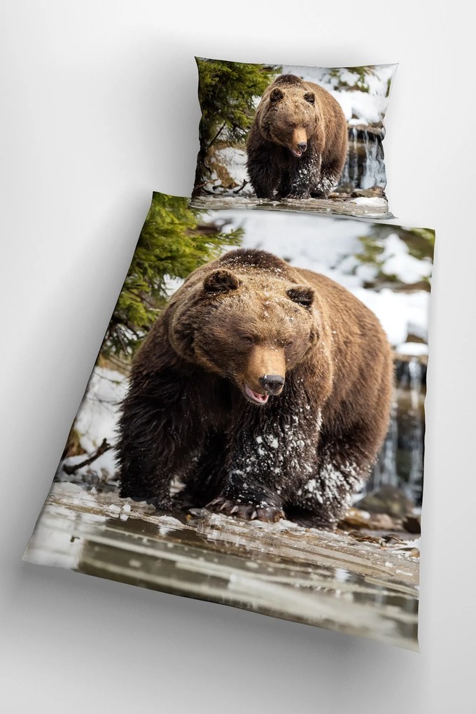 3d povlečení s medvědem - Bear Bear 140x200 cm