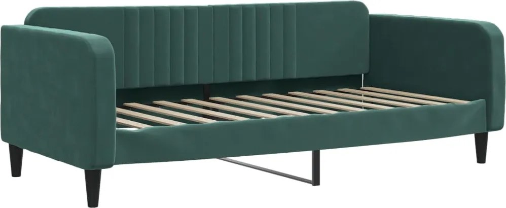 Válenda s přistýlkou tmavě zelená 100 x 200 cm samet 3197072
