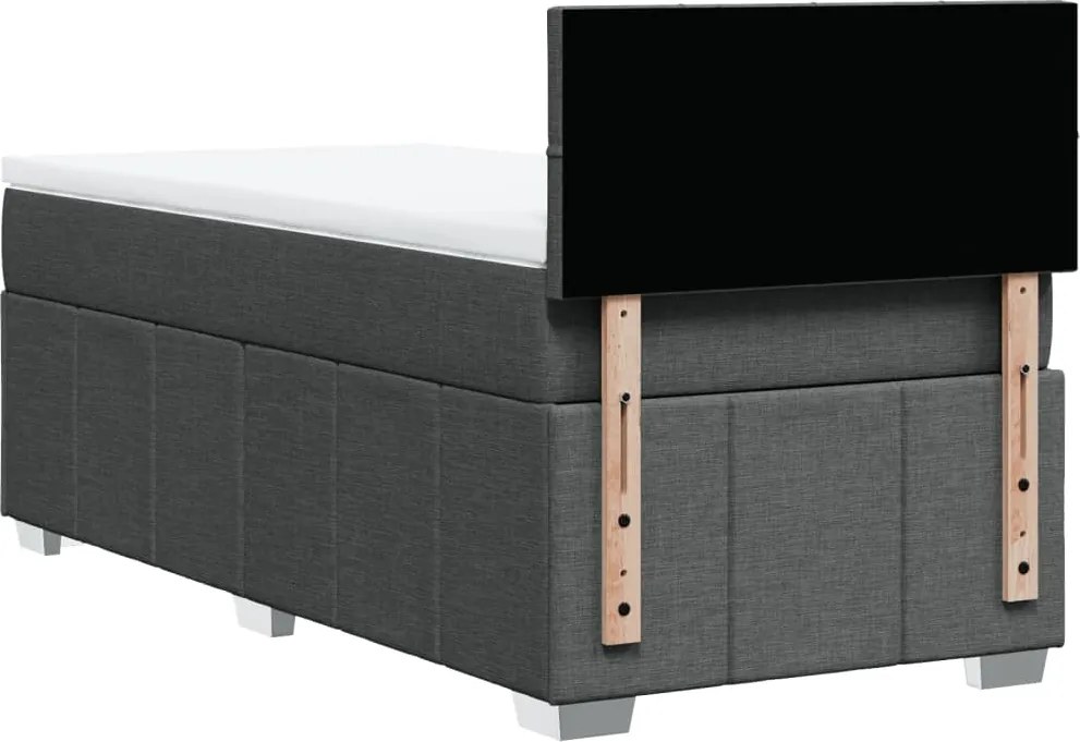 Box spring postel s matrací tmavě šedá 80 x 200 cm textil 3286896