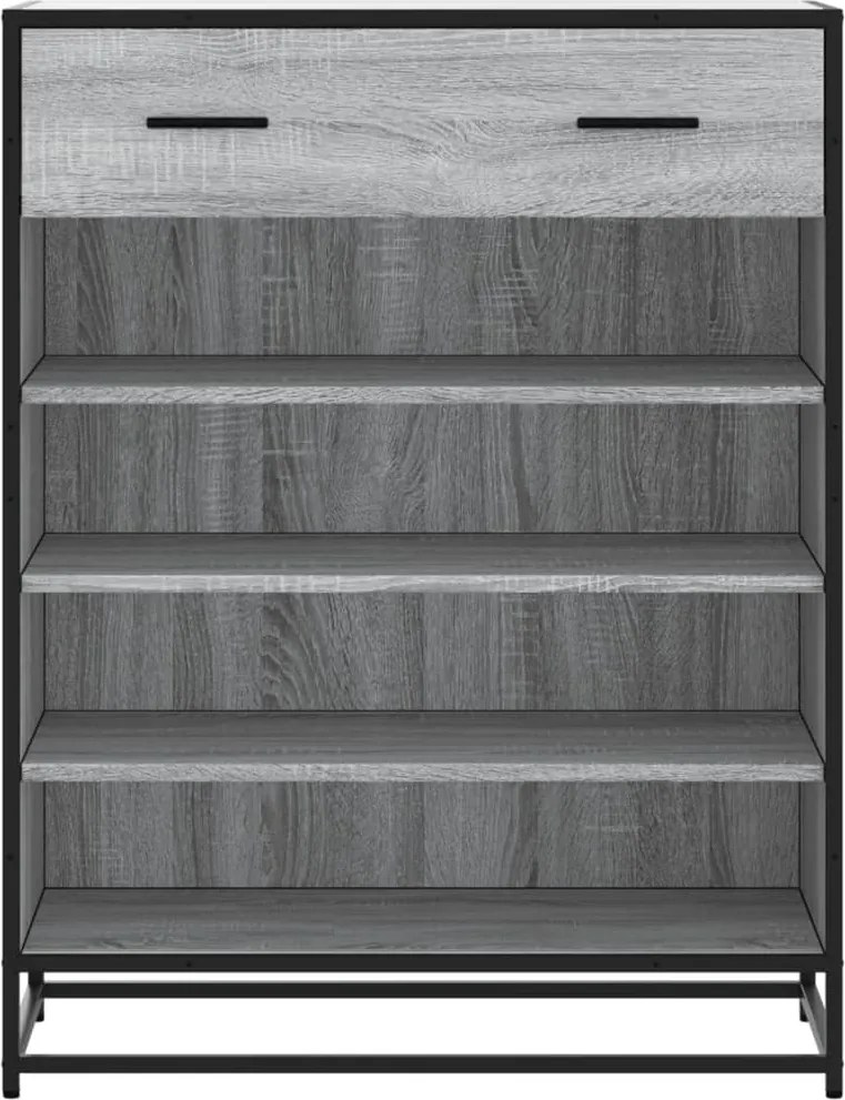 Botník šedý sonoma 75 x 38 x 97,5 cm kompozitní dřevo a kov 3300878