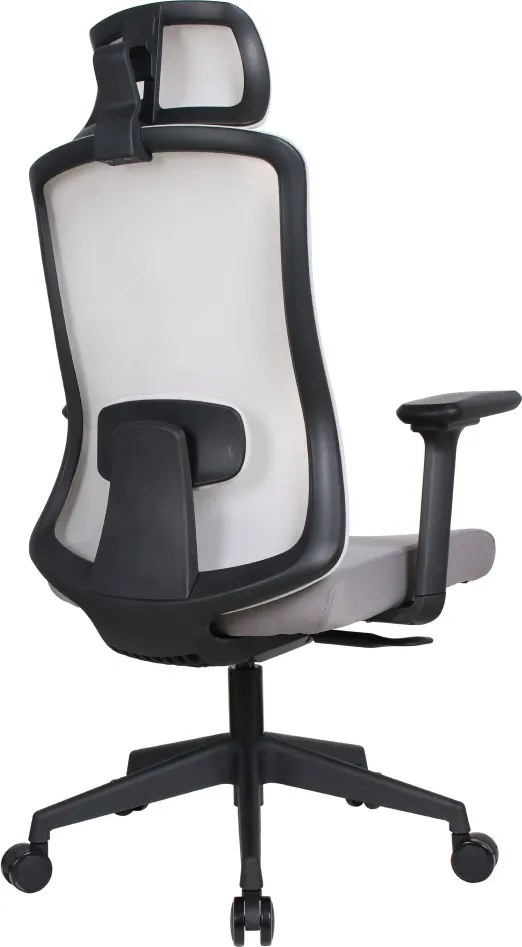 Ergonomická kancelářská židle PART - šedá síťovina / nosnost 150 kg